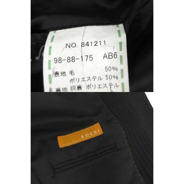 ロッチ ROCHI スーツ ジャケット テーラードカラー 2B パンツ ウール混 ストライプ ブラック 黒 紺 グレー AB6 : ブランド古着販売のベクトル - 通販 - Yahoo!ショッピング