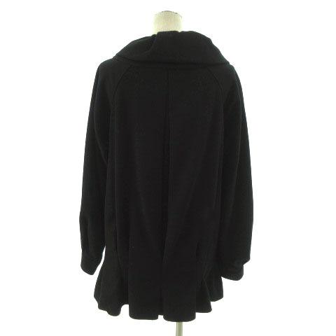 【中古】未使用品 リツコ シラハマ RITSUKO SHIRAHAMA コート ビッグカラー コクーン調 カシミヤ混 ブラック 黒 1 レディース 未使用品 リツコ シラハマ RITSUKO SHIRAHAMA コート ビッグカラー