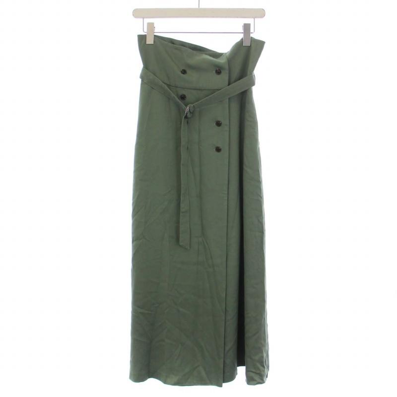 ケイビーエフ KBF アーバンリサーチ 19SS ダブルボタンハイウエストスカート ロング ベルト付き F 緑 グリーン KB95-25J140 レディース : ブランド古着販売のベクトル ...