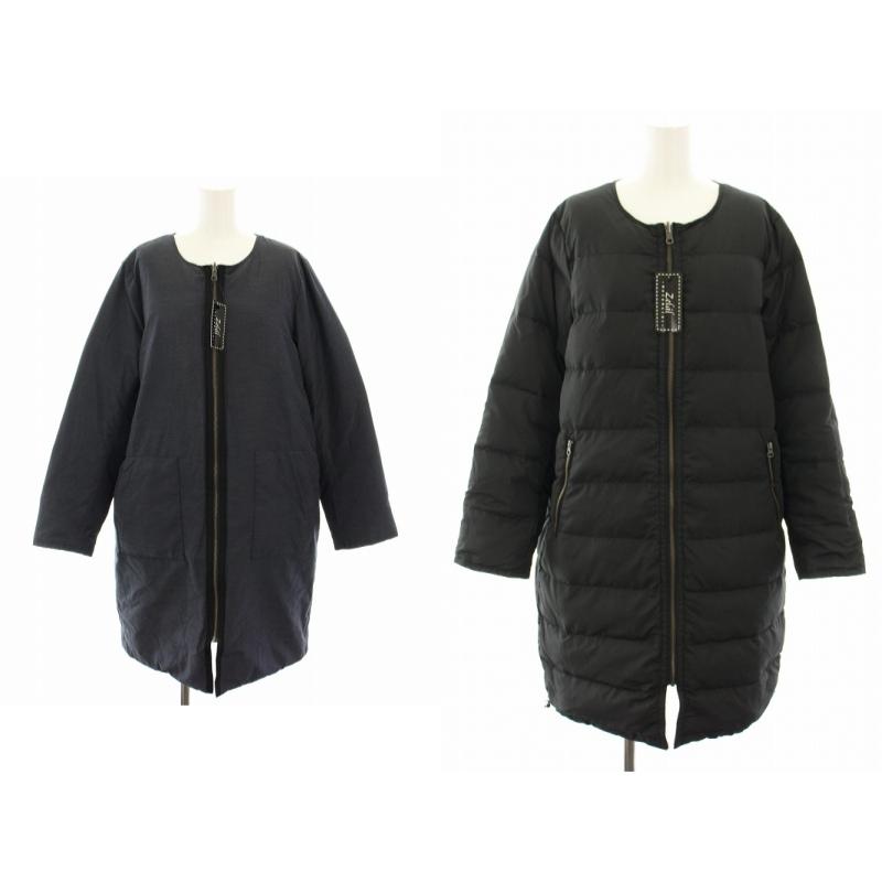 未使用品 元町ゼラール Zelal リバーシブルダウンコート アウター タグ付き 15AR 黒 ブラック 紺 ネイビー 174-2336 /YT MU レディース : ブランド古着販売の ...
