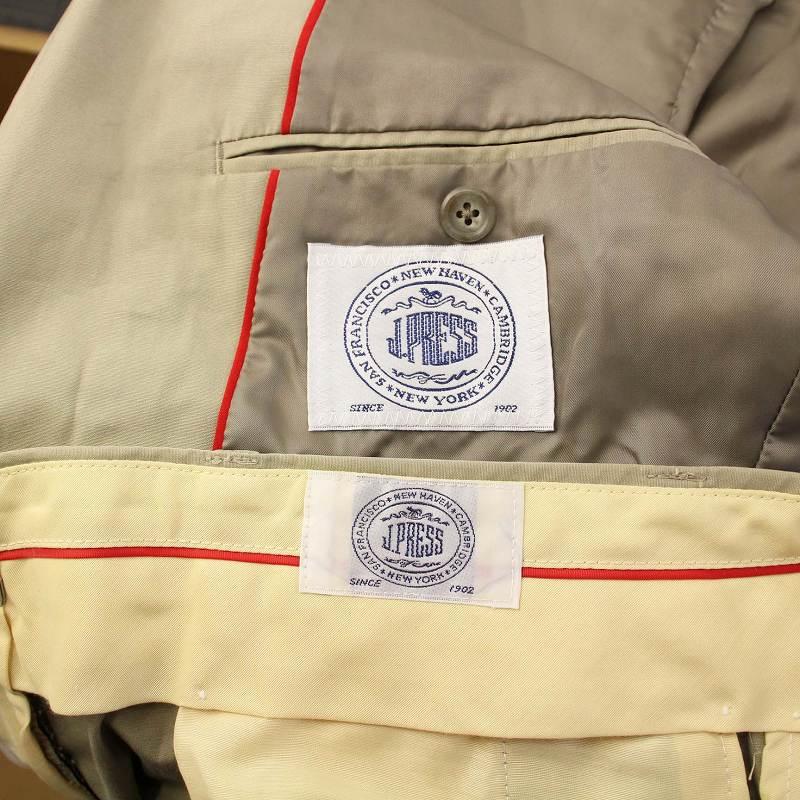 ジェイプレス J.PRESS シングルスーツ テーラードジャケット パンツ スラックス C-94 W-80 T-175 84 カーキ /KH ...