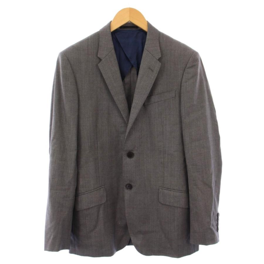 Paul Smith ポールスミス PAUL SMITH テーラードジャケット ブレザー アウター シングル 背抜き ウール M グレー ...