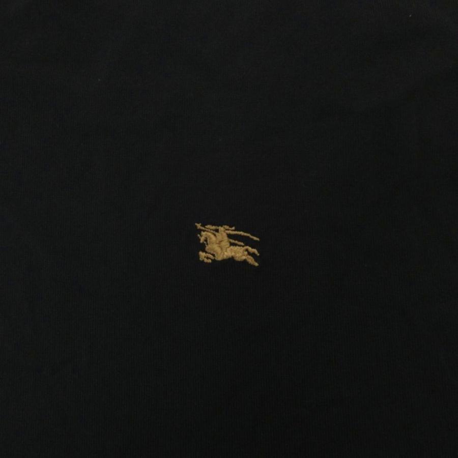 バーバリー ロンドン BURBERRY LONDON Tシャツ 半袖 XL ノバチェック Vネック ホースロゴ 刺繍 黒 ブラック ベージュ ...
