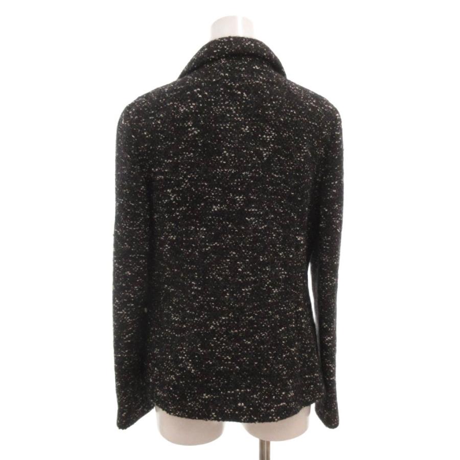 未使用品 ハナエモリ HANAE MORI タグ付き テーラードジャケット ウール 38 黒 ブラック ツイード柄 /NL ECG005 ...