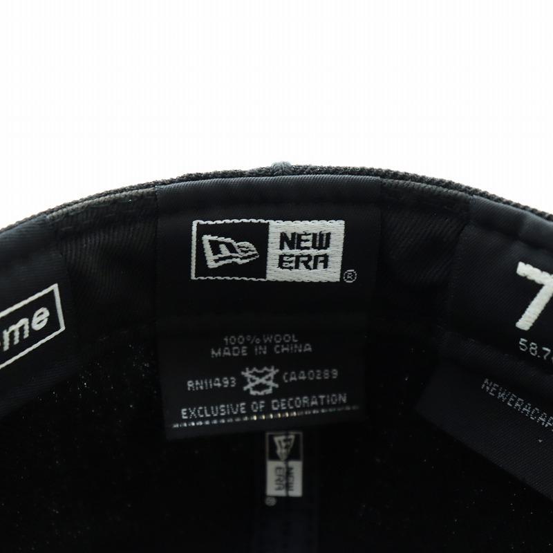 Supreme（シュプリーム） ニューエラ NEW ERA キャップ 帽子 ボックスロゴ 59FIFTY 7 58.3cm 黒 ブラック ...