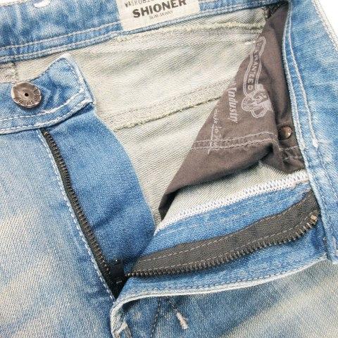 DIESEL（ディーゼル） DIESEL SHIONER デニムパンツ ジーンズ スキニー ウォッシュ加工 ブリーチ W28 青 ブルー ...