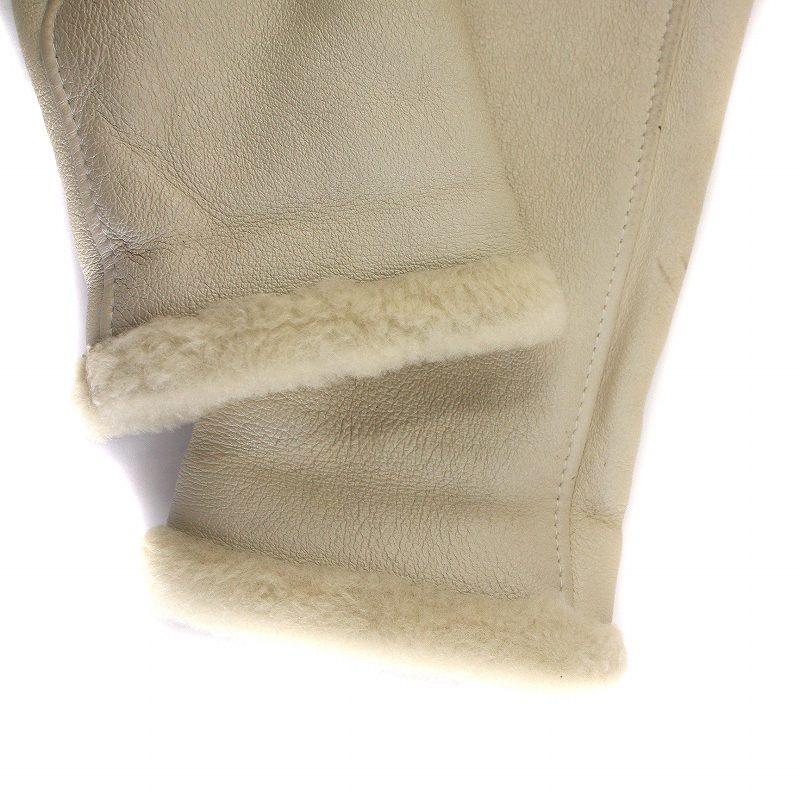 ヒューゴボス HUGO BOSS ムートンジャケット ラムレザー アウター 白