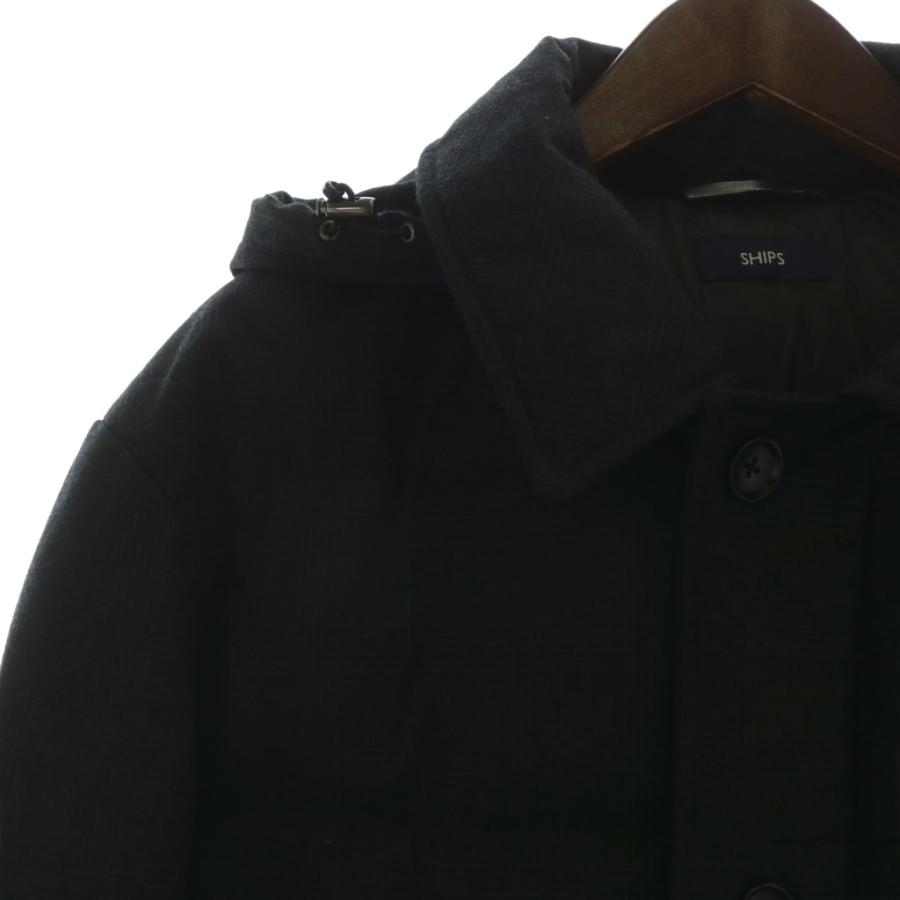 シップス SHIPS ダウンジャケット コート アウター ウール ミドル