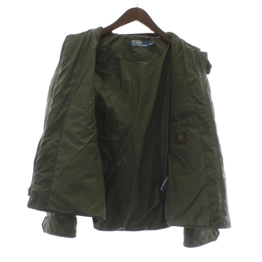 【中古】Polo by Ralph Lauren 中綿ジャケット ブルゾン アウター キルティング コーデュロイ ジップアップ S カーキ POLO RALPH LAUREN（ポロ・ラルフローレン） Polo by Ralph Lauren