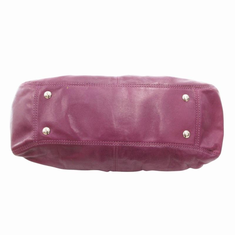 COACH コーチ ハンドバッグ ターンロック ロゴ チャーム レザー 紫 パープル F13914 /HO 0302 GY18 レディース ...