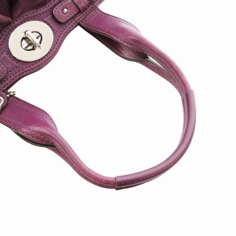 COACH コーチ ハンドバッグ ターンロック ロゴ チャーム レザー 紫 パープル F13914 /HO 0302 GY18 レディース ...