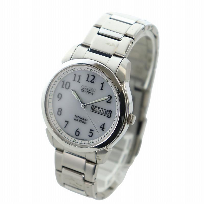 シチズン CITIZEN エコドライブ Eco Drive 腕時計 ウォッチ ソーラー デイト カレンダー付き 白文字盤 シルバー色 E101-8024650 : ブランド古着販売のベクトル ...