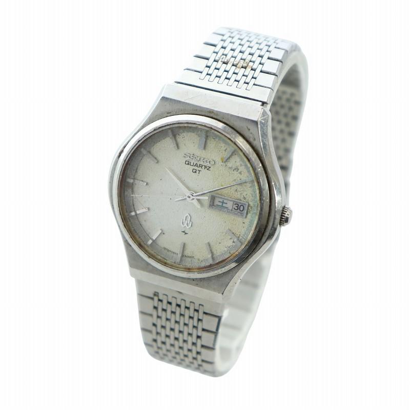セイコー SEIKO ジャンク品 ヴィンテージ 腕時計 ウォッチ クォーツ カレンダー付き シルバー色 0823-8000 GY18 /MQ ...