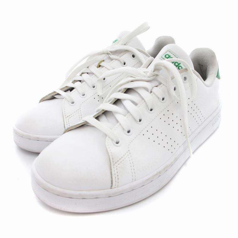 adidas アディダス ADVANCOURTLEAU スニーカー ローカット ロゴ 26.5cm 白 ホワイト F36424 /JS ...