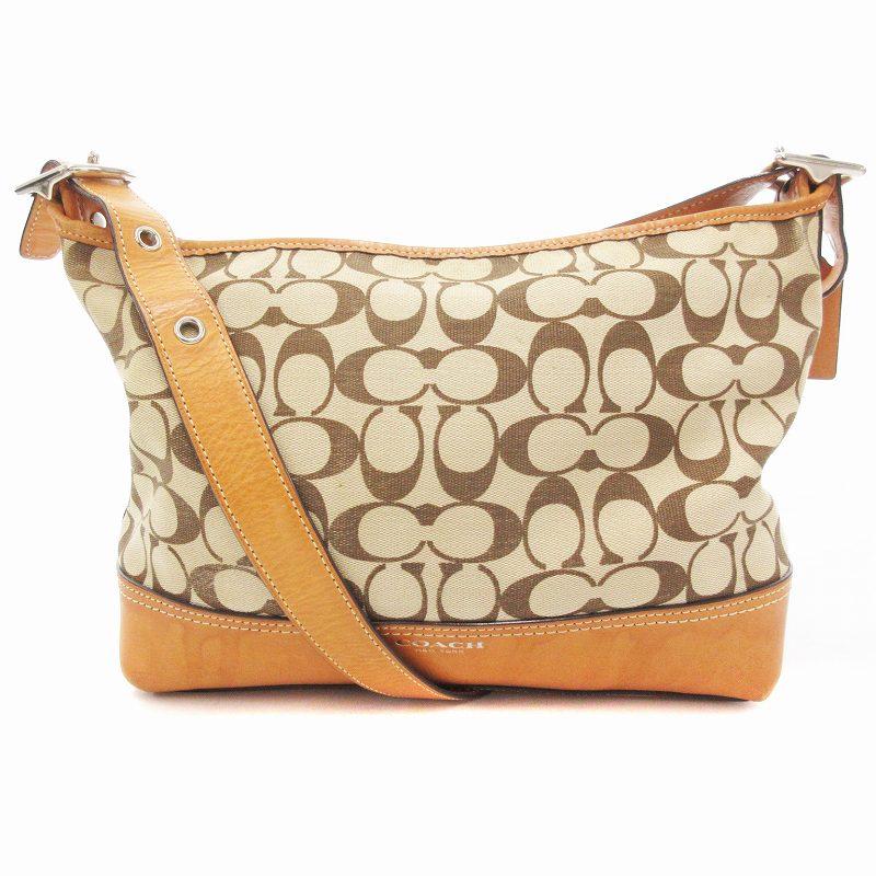 COACH コーチ ショルダーバッグ シグネチャー キャンバス レザー 斜め掛け 茶 ブラウン 31041 /JS GY18 レディース : ブランド古着販売のベクトル - 通販 ...