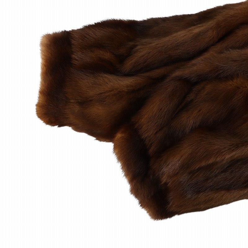 MADAME LINA 毛皮コート ミンクファー ミドル 長袖 総裏地 ネーム刺繍