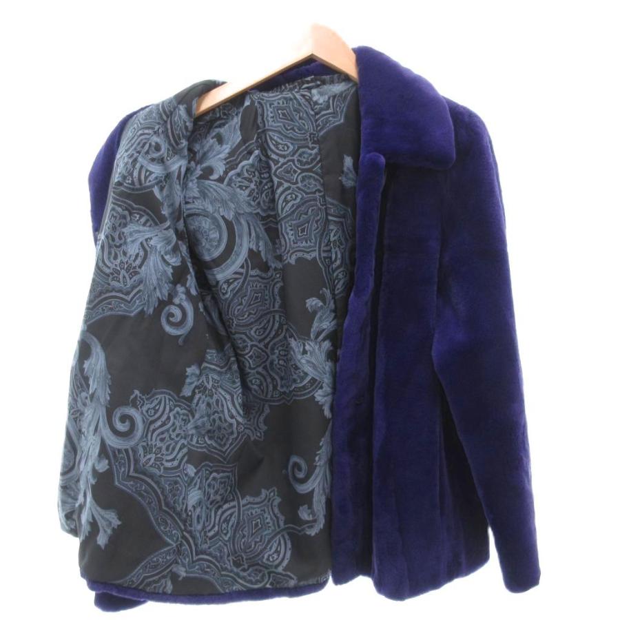 【中古】サガミンク SAGA MINK 銀サガ シェアードミンク ファー コート 毛皮 染色 染めミンク ショート丈 パープル サガミンク SAGA MINK 銀サガ シェアードミンク ファー コート 毛皮