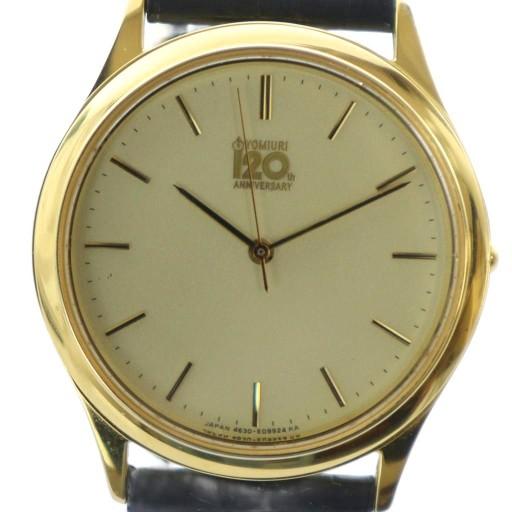 シチズン CITIZEN 読売新聞 120周年記念モデル 腕時計 ウォッチ クォーツ ゴールドカラー 金色 ロゴ 4631-E63051 ...