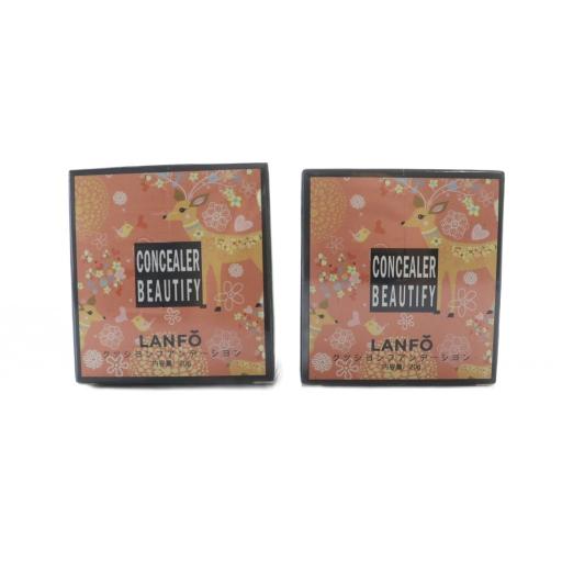 未使用品 ランフォ LANFO concealer beautify コスメ クッションファンデーション 20g 2個セット 黒 ブラック ...