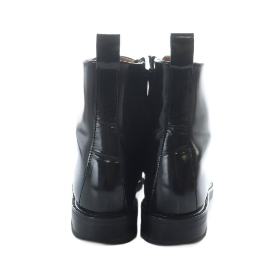 GUCCI（グッチ） ショートブーツ スクエアトゥ ロゴ レザー 36 23cm 黒