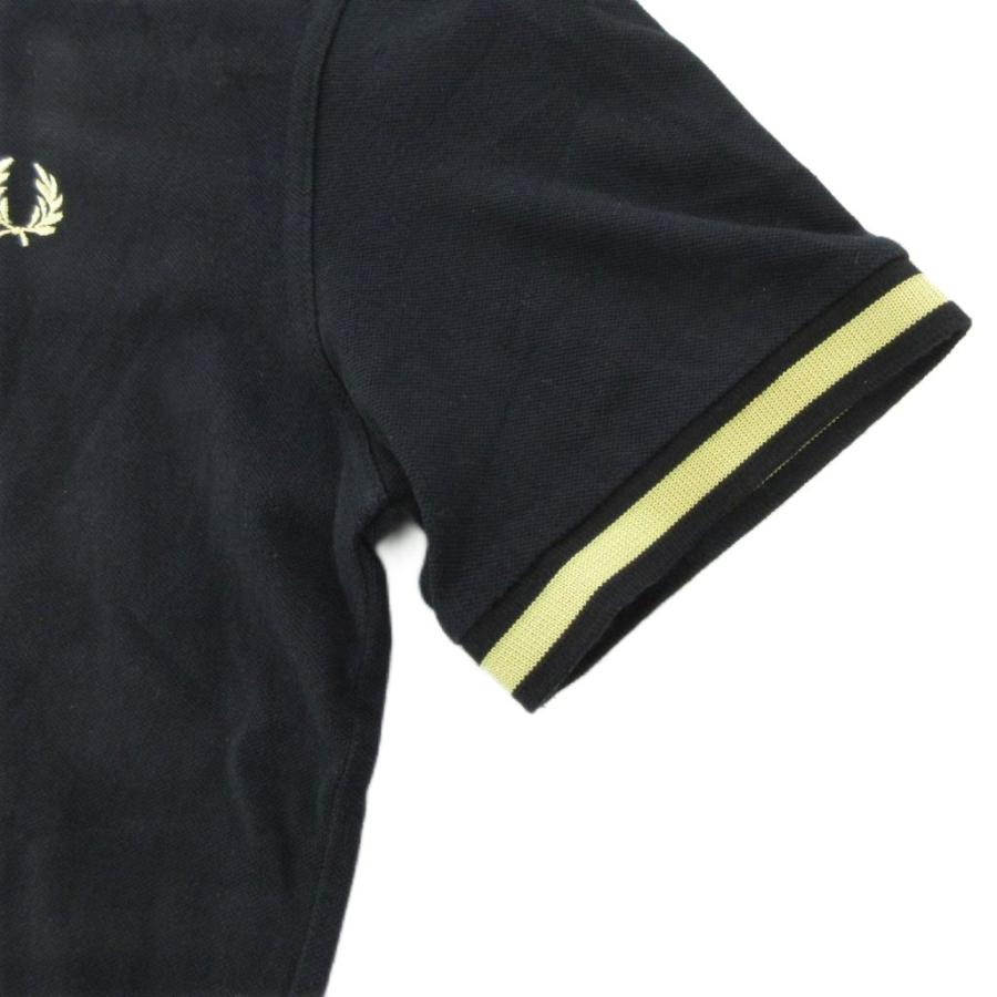 FRED PERRY（フレッドペリー） 美品 ポロシャツ 半袖 40 ロゴ刺繍 切替