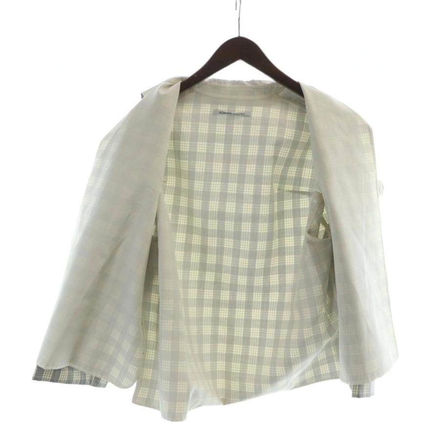 アニオナ AGNONA テーラードジャケット 長袖 シングル ロゴ 42 L チェック柄 モヘヤ 絹 シルク グレー GY18 /MQ レディース : ブランド古着販売のベクトル - 通販 ...