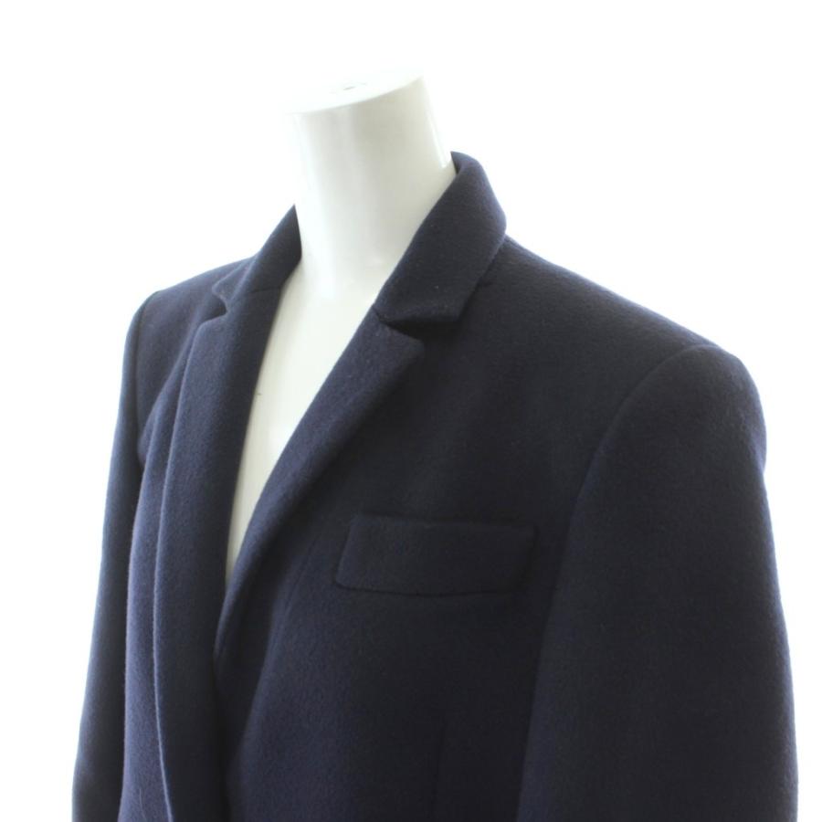 【中古】グッチ GUCCI チェスターコート ウール 42 ネイビー 紺色 シングルブレスト ロング丈 455739ZGW07 /PP GUCCI（グッチ） チェスターコート ウール 42 ネイビー 紺色 シングル