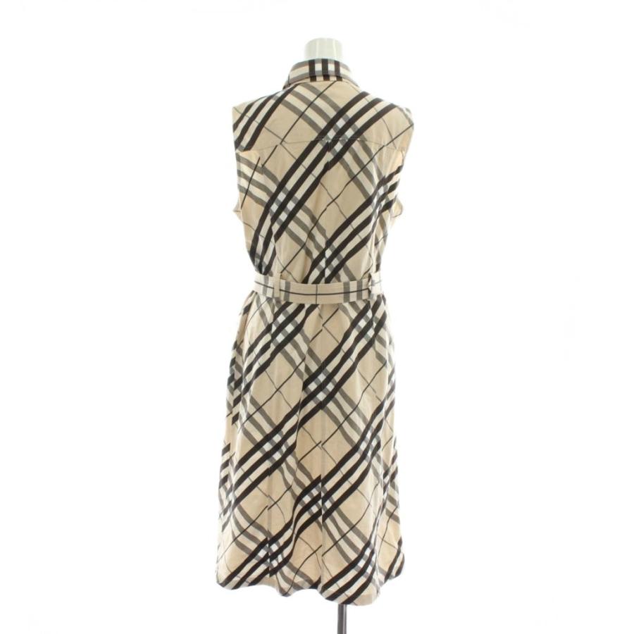 BURBERRY LONDON ワンピース シャツ ノースリーブ ひざ丈 ノバチェック ベルト付き 44 XL ベージュ FMB51-031-42 : ブランド古着販売のベクトル - 通販 ...