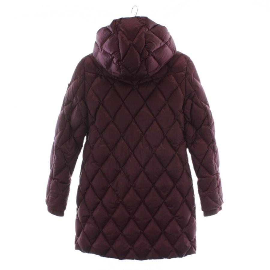 【中古】ディーゼル DIESEL キルティングダウンコート ジャケット ミドル ハーフ ロゴワッペン ワインレッド DIESEL（ディーゼル） キルティングダウンコート ジャケット ミドル