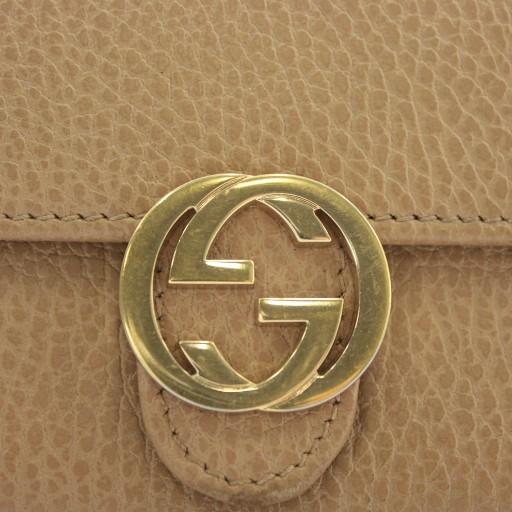GUCCI（グッチ） 長財布 二つ折り レザー インターロッキングG