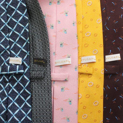 BVLGARI（ブルガリ） ネクタイ 5本セット 絹 シルク ワイドタイ 総柄