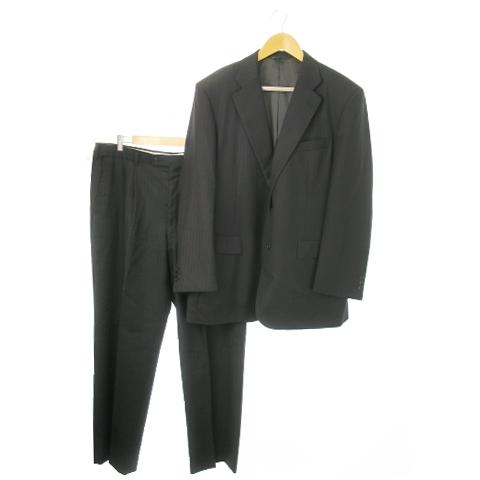 ロンナー LONNER シングルスーツ セットアップ 2点セット テーラードジャケット 総裏地 スラックスパンツ ストライプ 102 BE7 黒 : ブランド古着販売のベクトル - 通販 ...