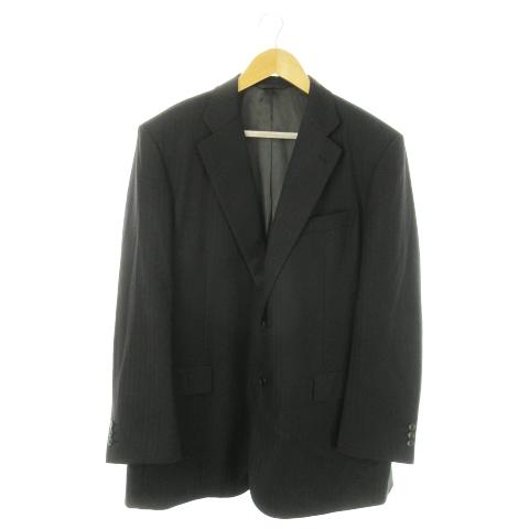 ロンナー LONNER シングルスーツ セットアップ 2点セット テーラードジャケット 総裏地 スラックスパンツ ストライプ 102 BE7 黒 : ブランド古着販売のベクトル - 通販 ...