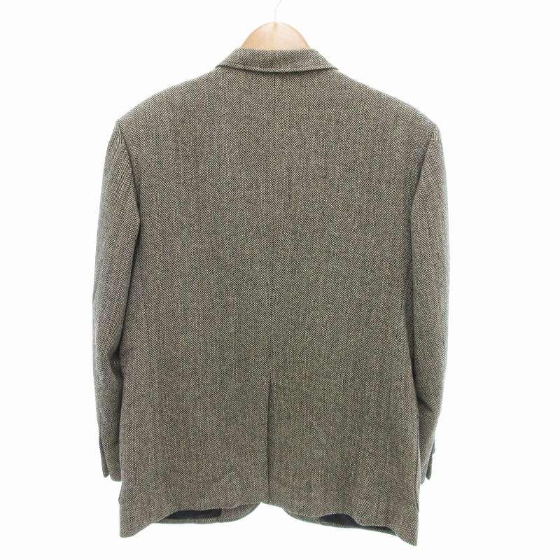 CASHMERE LEADING URBAN COLLECTION ヴィンテージ テーラードジャケット 2B ヘリンボーン カシミヤ AB5 ...