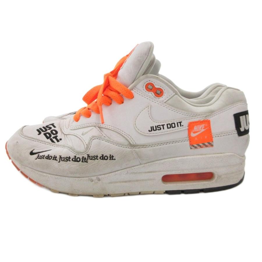 NIKE（ナイキ） NIKE AIR MAX 1 LUX "Just Do It" スニーカー シューズ 26cm 白 ホワイト オレンジ ...