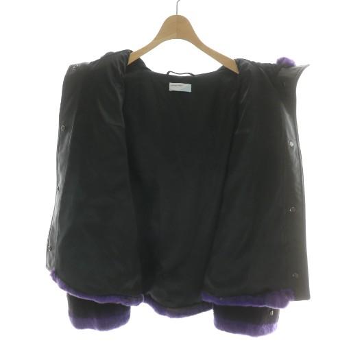 アダージェット adagietto ファーコート ハーフ ミドル レザー 皮革