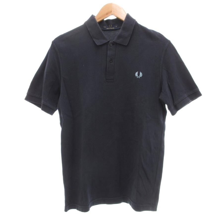 FRED PERRY（フレッドペリー） FRED PERRY M3-795 ポロシャツ 半袖 ロゴ刺繍 英国製 40 ネイビー /UO ...
