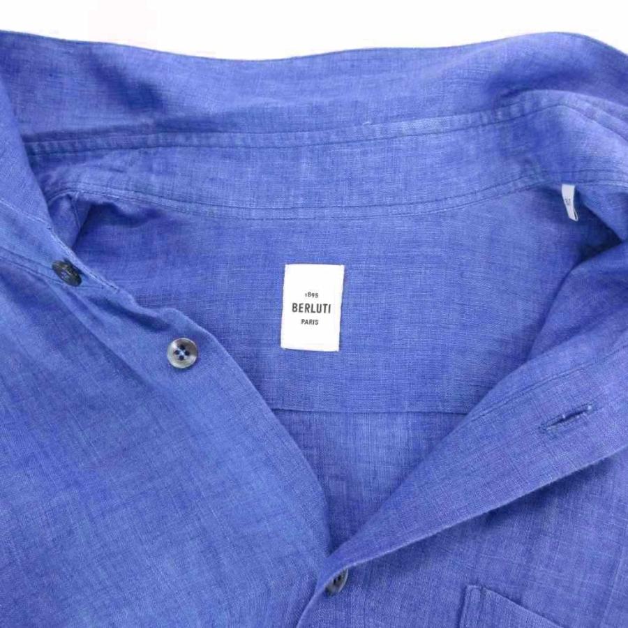 ベルルッティ Berluti 24年夏 リネン シャツ スクリット ポケット