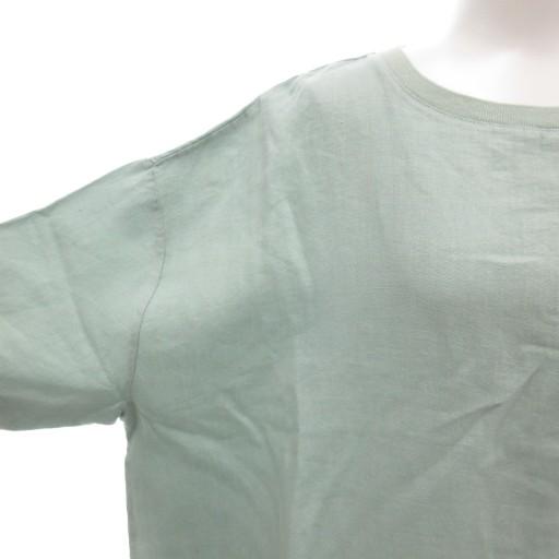 中川政七商店 ワンピース 半袖 麻 リネン クルーネック ミモレ ロング