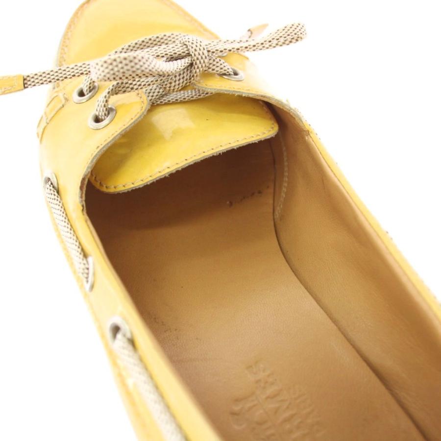 HERMES（エルメス） パンプス エナメル ラウンドトゥ レースアップ 36