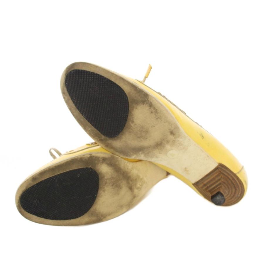 HERMES（エルメス） パンプス エナメル ラウンドトゥ レースアップ 36