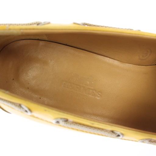 HERMES（エルメス） パンプス エナメル ラウンドトゥ レースアップ 36