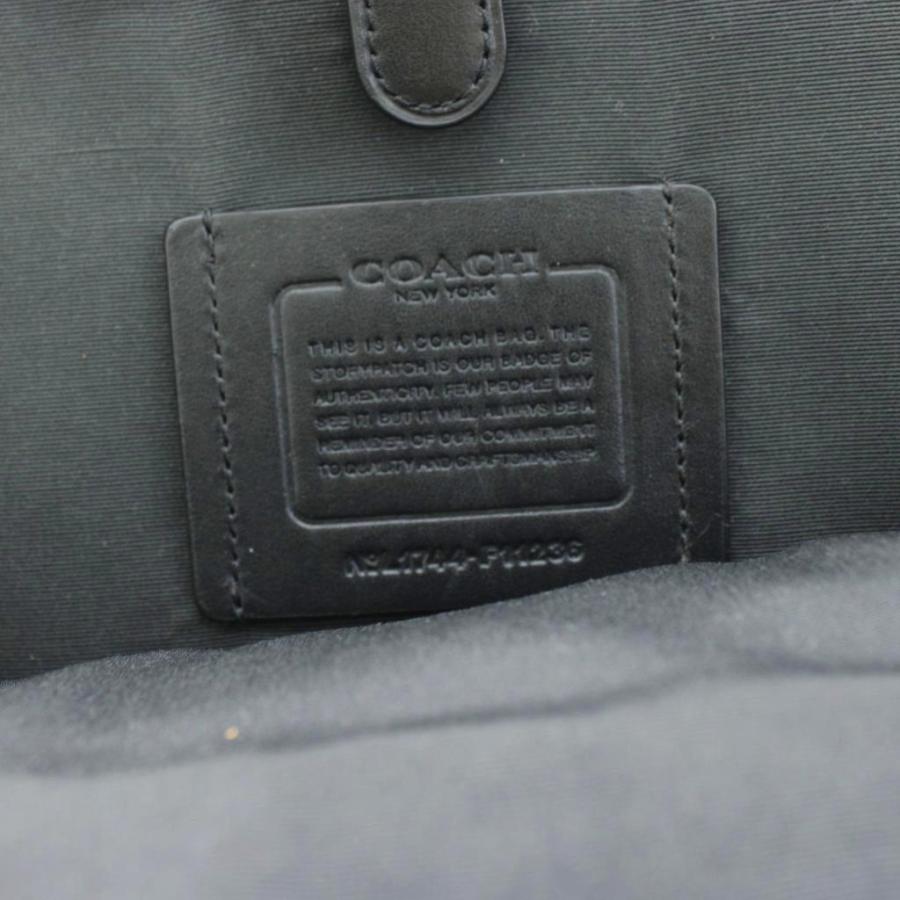 COACH（コーチ） スリングバッグ ボディバッグ 型押しレザー 切替 黒