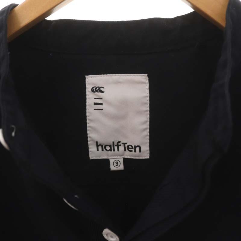 ハーフテン halfTen canterbury フィールドスタンドカラープルオーバートップス 長袖 コットン 2 L 黒 ブラック /YQ OS : 170-402403250683 ...