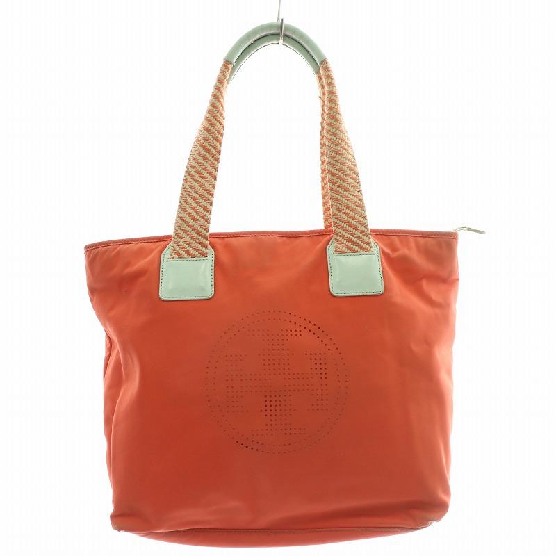 TORY BURCH トリーバーチ トートバッグ ハンドバッグ ナイロン ロゴ オレンジ /BB OF レディース : ブランド古着販売のベクトル - 通販 - Yahoo!ショッピング