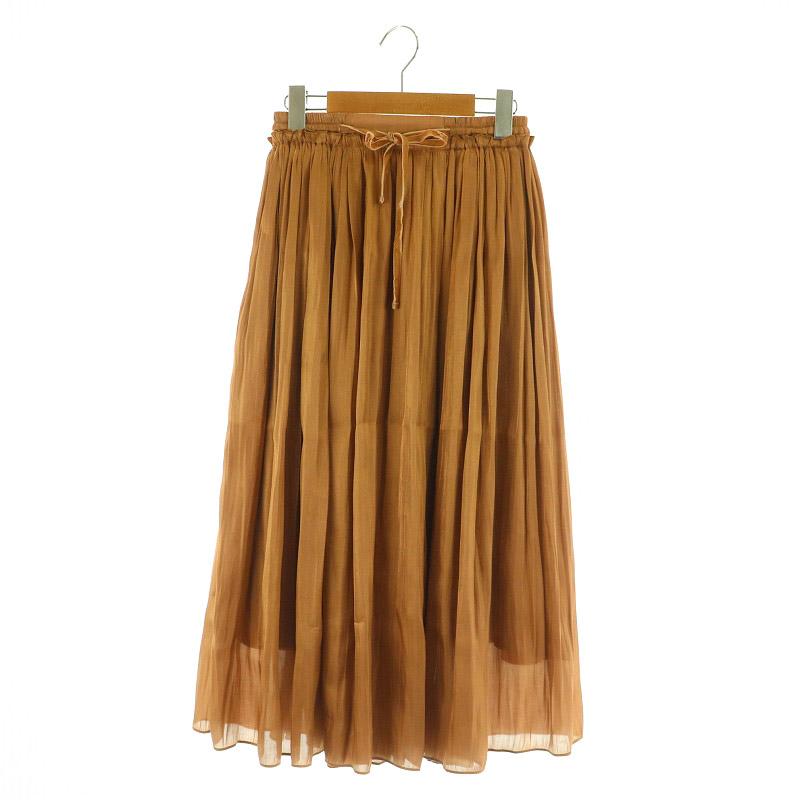 チェスティ Chesty 19AW シルキー プリーツスカート ロング 1 ブラウン /MY OS レディース : ブランド古着販売のベクトル - 通販 - Yahoo!ショッピング