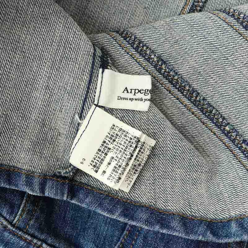アルページュストーリー Arpege story 24SS デニムビスチェ ノースリーブ ブラウス シャーリング 2 青 ブルー /MY OS ...