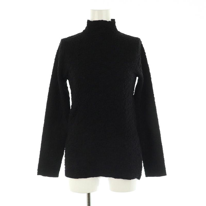 アメリヴィンテージ Ameri VINTAGE 3WAY BUMPY KNIT TOP カットソー 長袖 くるみボタン ストレッチ F 黒 ブラック /MY OS レディース : ブランド古着 ...