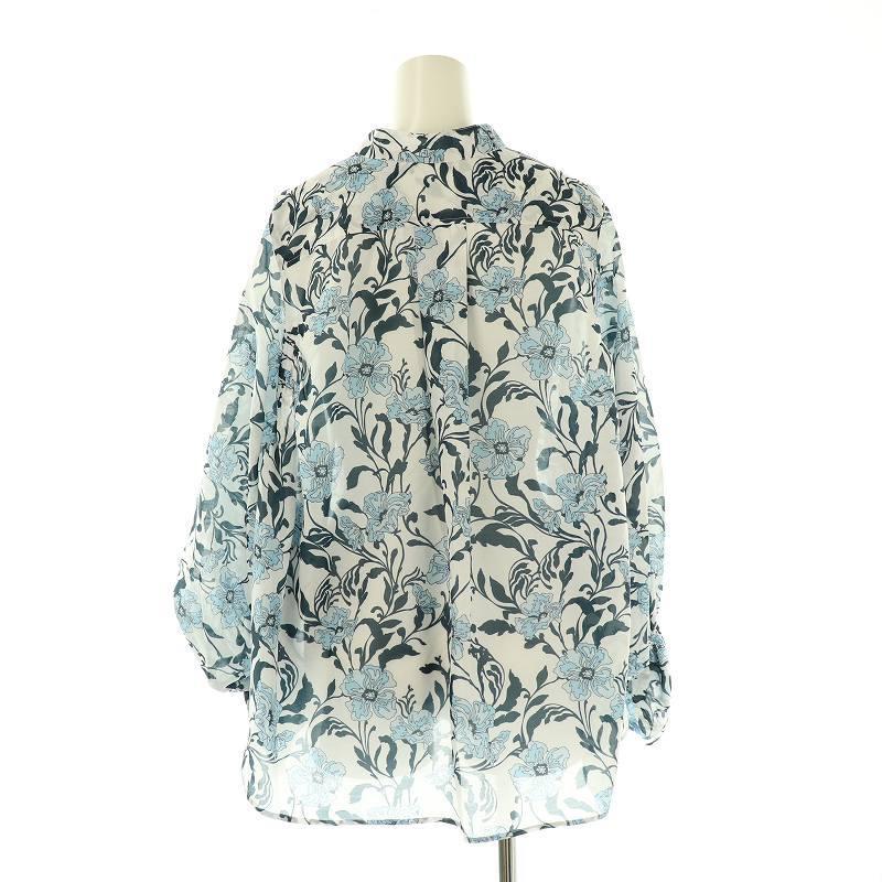 ダイアグラム グレースコンチネンタル Diagram GRACE CONTINENTAL 23SS オーナメントシャツ シアー 36 オフホワイト マルチカラー /DO OS : ブランド古着 ...