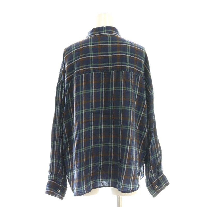 フレームワーク Framework TENCELtwillチェックシャツ 長袖 紺 ネイビー SH /SY OS レディース : ブランド古着販売のベクトル - 通販 - Yahoo!ショッピング